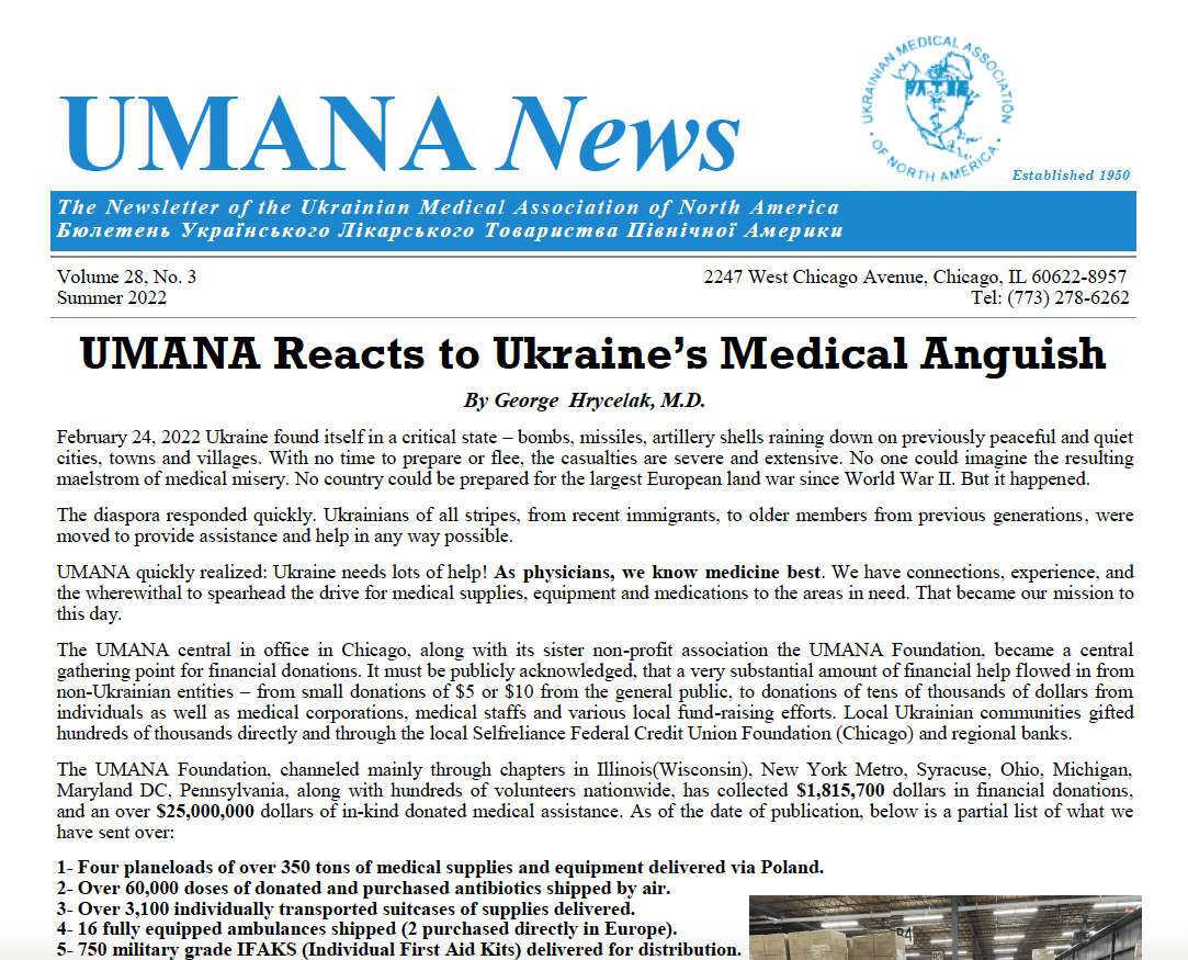 UMANANews Summer 2022 - UMANA