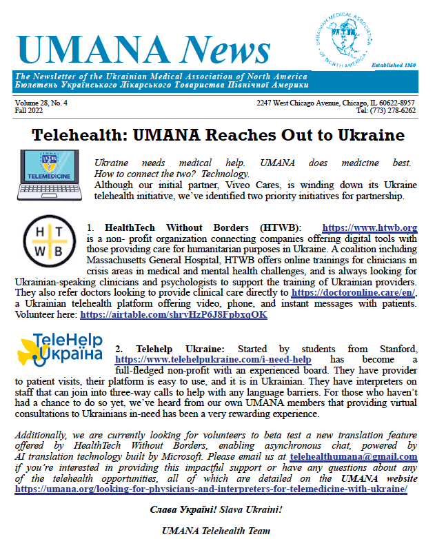 UMANANews Fall 2022 - UMANA