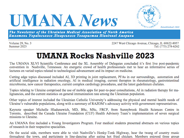 UMANANews Summer 2023 - UMANA